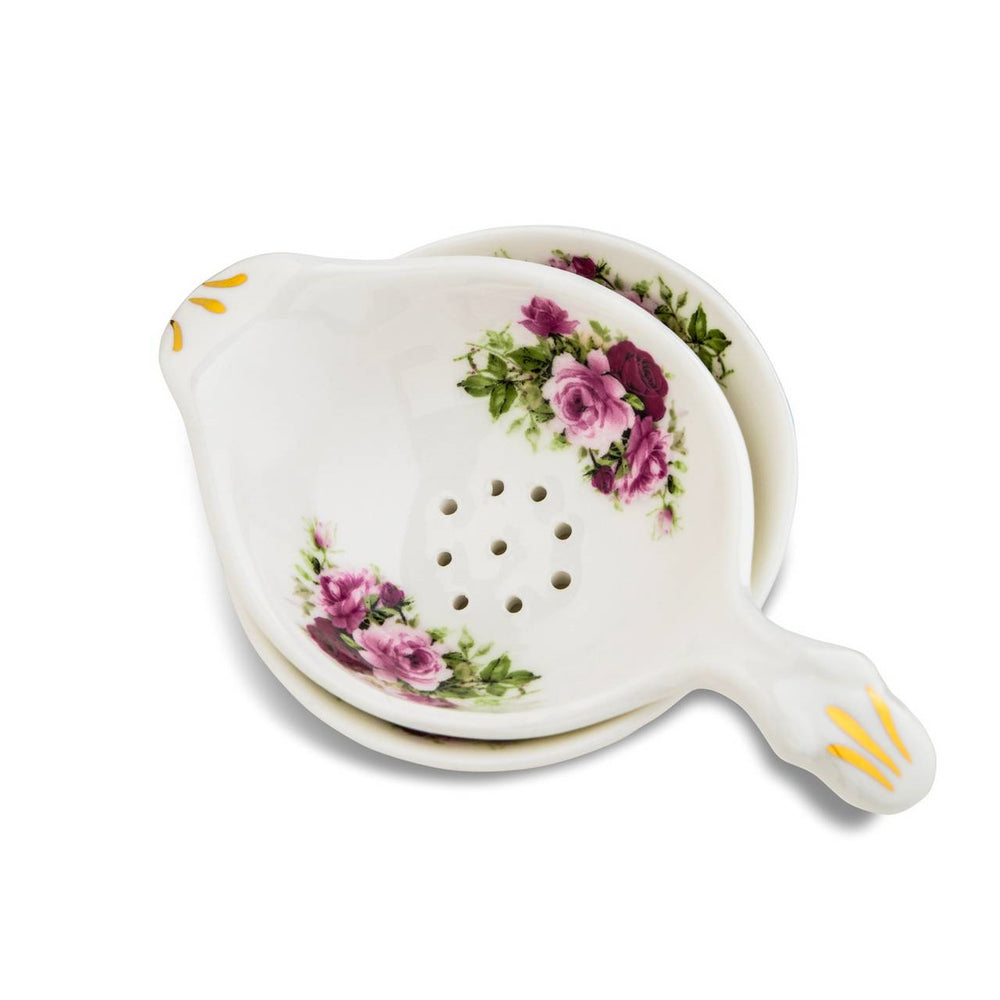 TEA STRAINER SUMMERTIME ROSE – The Butchart Gardens Seed & Gift Store